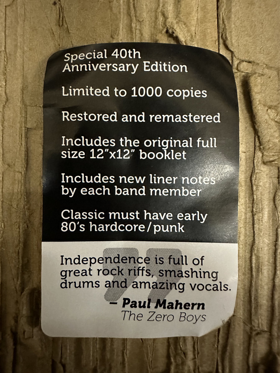 Independence - 40th Anniversary Millennium Edition | Toxic Reasons