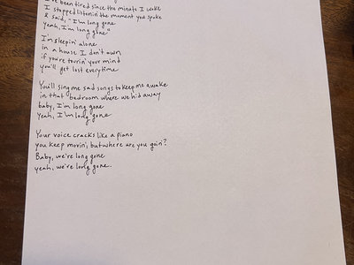 Talking in Code - Handwritten Lyrics | Richard Edwards