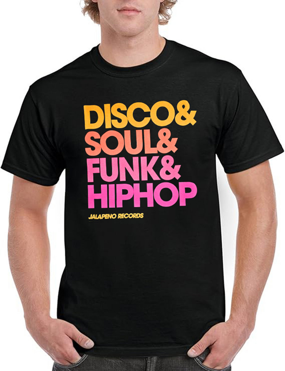 Disco Soul Funk Hip Hop T-shirt - Black | Jalapeno Records
