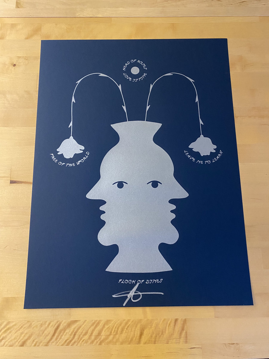 Head of Roses screenprinted poster [signed] | Flock of Dimes