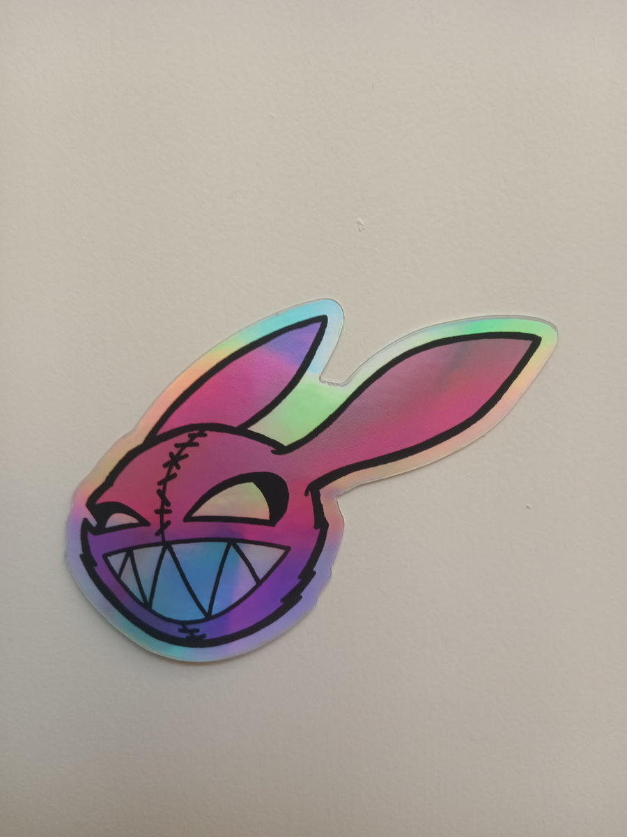 Holographic Murder Bunny Sticker | Rabbit Junk