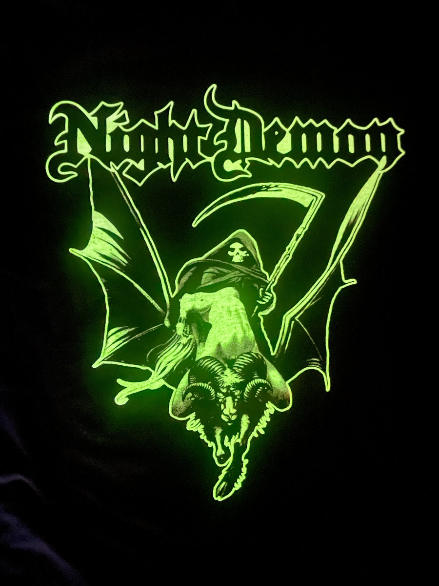 Night Demon "Tanith" Winged Demon - Glow in the Dark T-Shirt | Night Demon