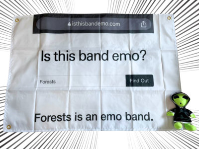 Forests 'Is This Band Emo?' Flag (60 x 90 cm) | Forests