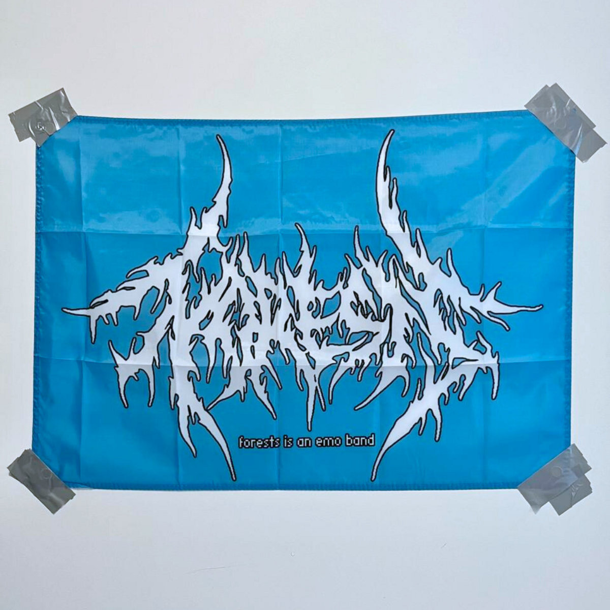 Forests Deathcore 'Is This Band Emo?' Turqoise Flag (60 x 90 cm) | Forests