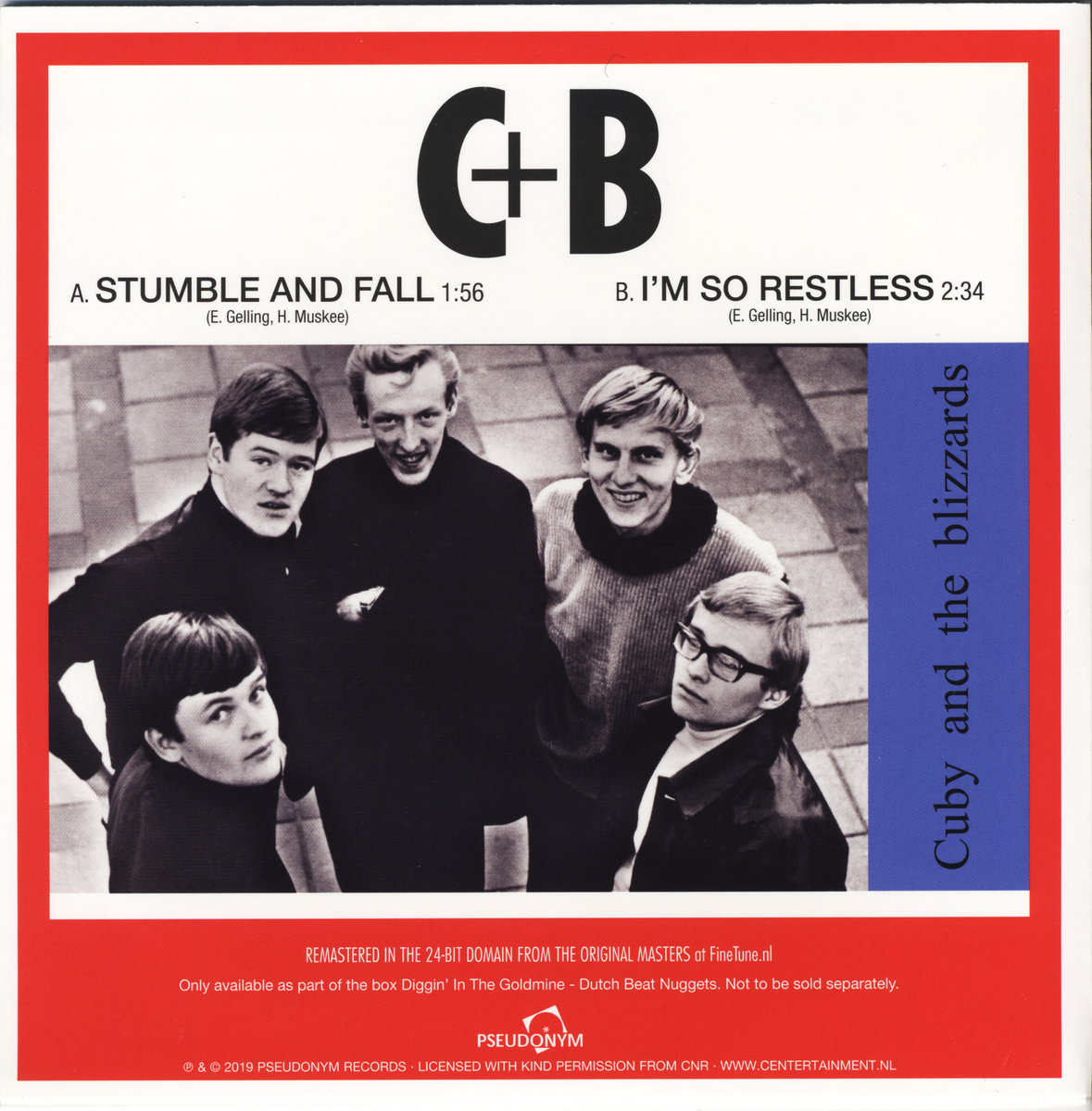 Stumble And Fall b/w I'm So Restless | CUBY & THE BLIZZARDS | State Records