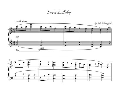 Sheet Music - Digital (PDF) - Sweet Lullaby | Jade Ashtangini