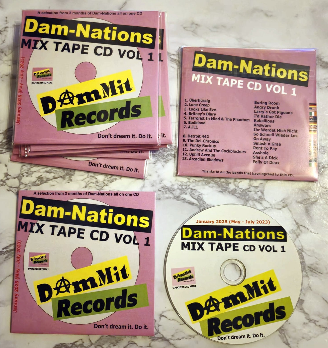 Dam-Nations Mix Tape CD Vol 1 | Dammit Records