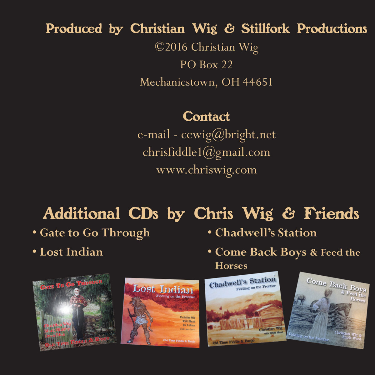 Come Back Boys & Feed the Horses | Christian Wig & Mark Ward ...