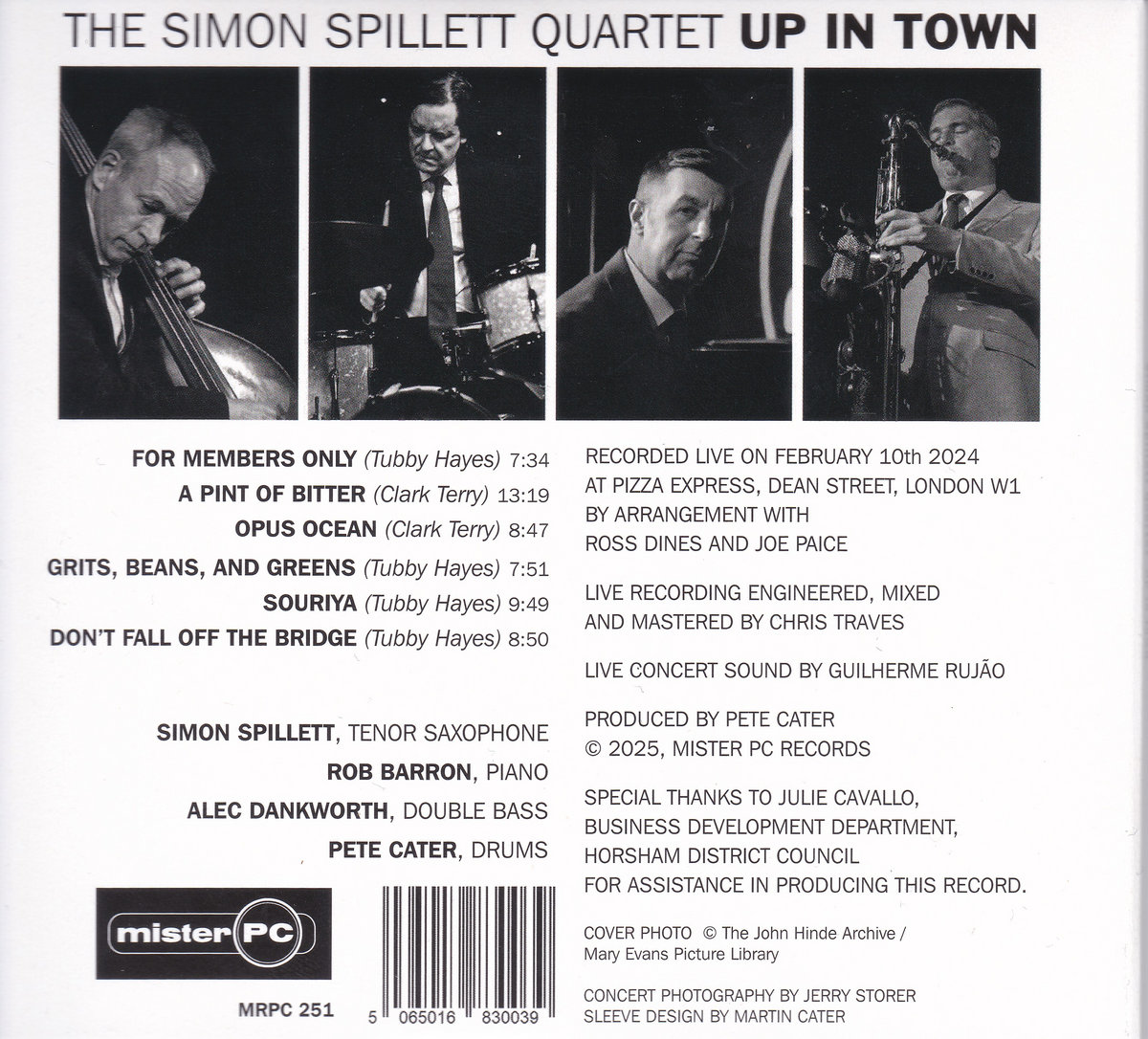 THE SIMON SPILLETT QUARTET, 'UP IN TOWN' (preview tracks) | Pete Cater