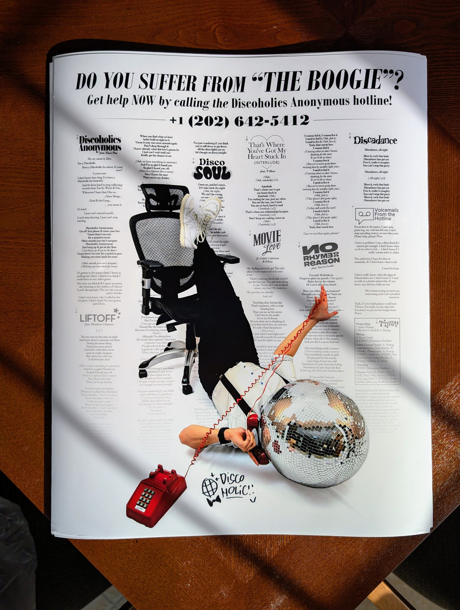 ☎ "Discoholics Anonymous Hotline" Signed 16x20" Glossy Poster | Discoholic