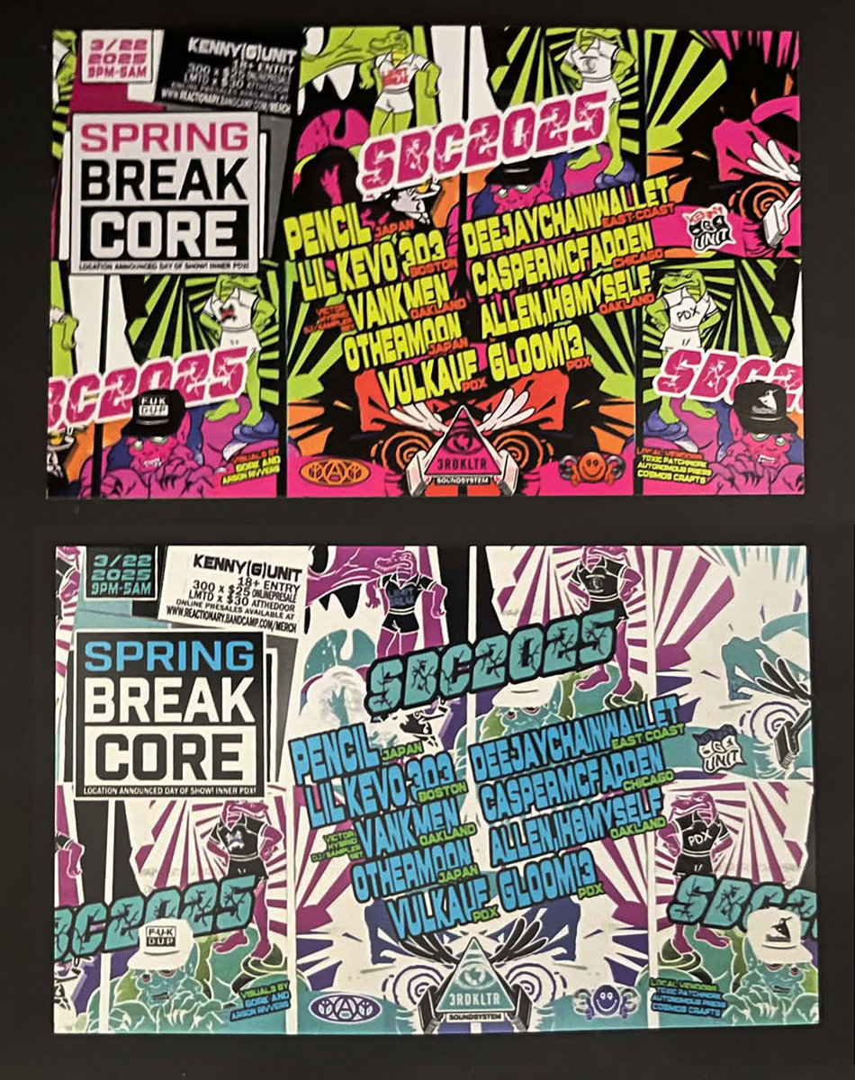 SPRINGBREAKCORE PDX 2025 PROMO PACK - POSTERS + FLYERS + STICKERS ...