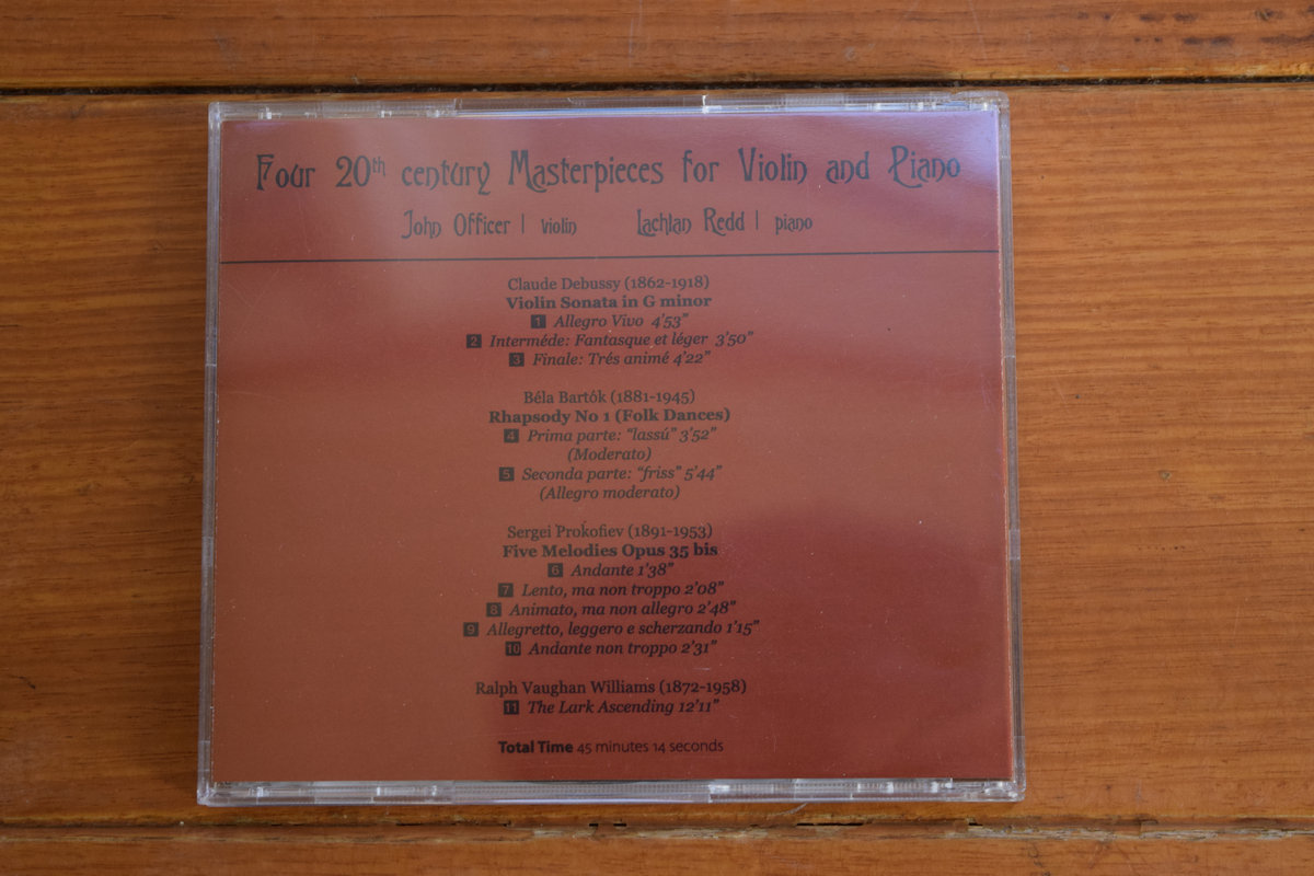 Four 20th Century Masterpieces For Violin and Piano | John Officer ...