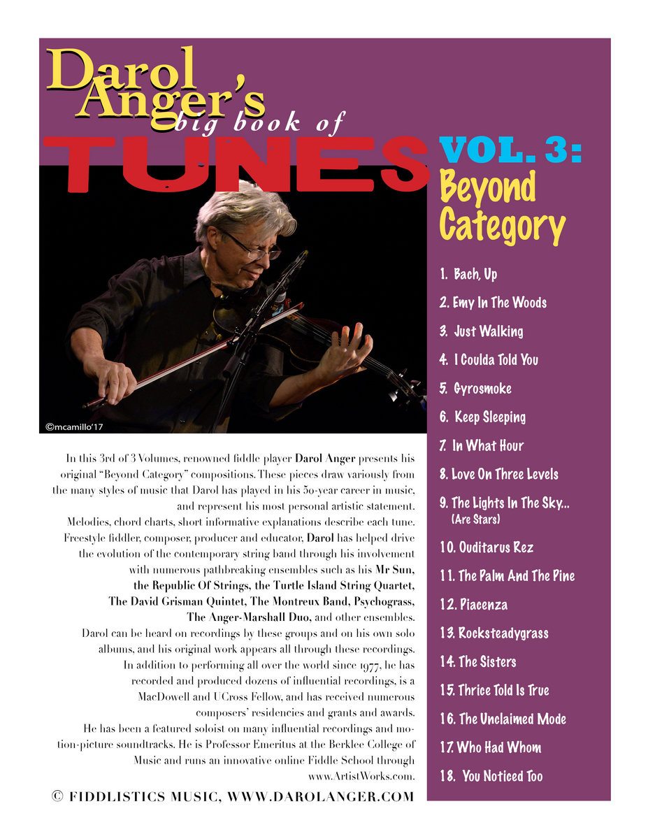 Darol Anger's Big Book Of Tunes Volume 3: Original, Beyond Category ...