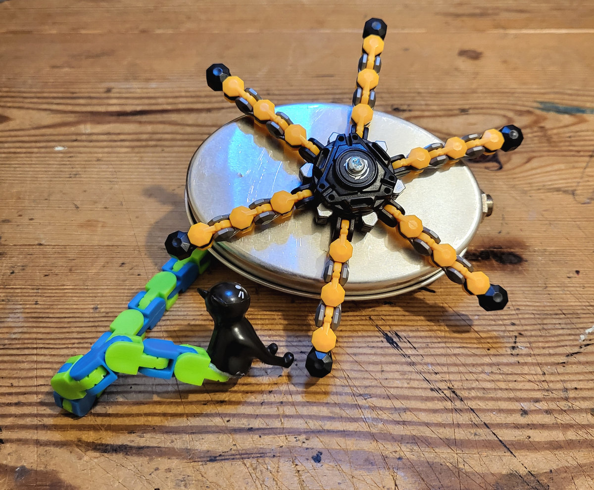 Upcycled Cursed Black Kitty Fidget Toy Instrument | Michael Ridge