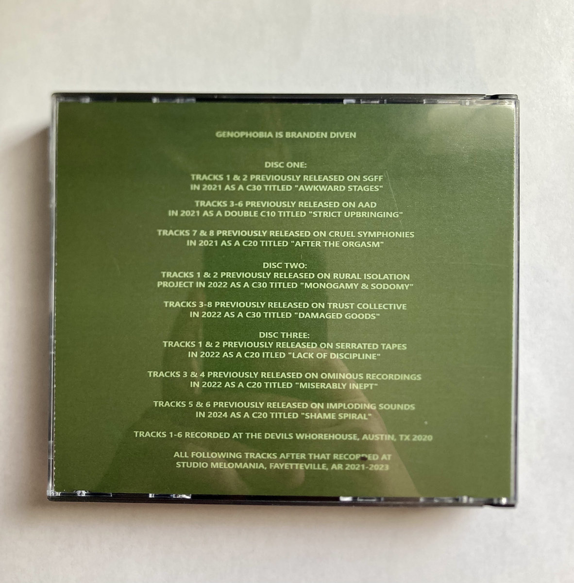 Early Indications | Genophobia | BRANDEN DIVEN