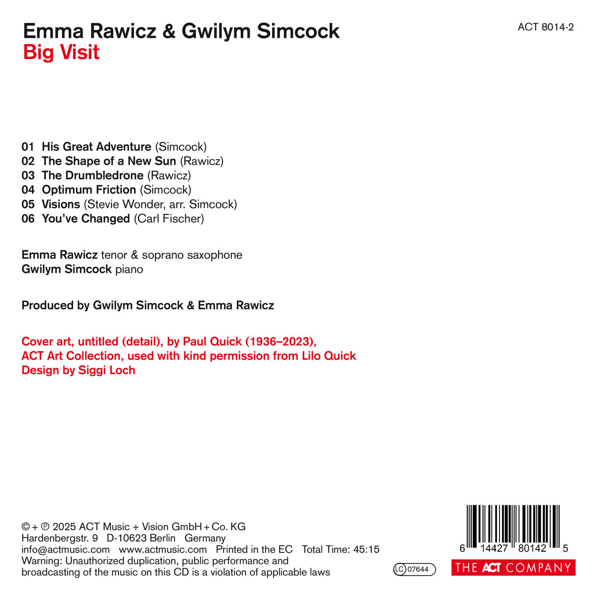 Big Visit | Emma Rawicz | ACT Music