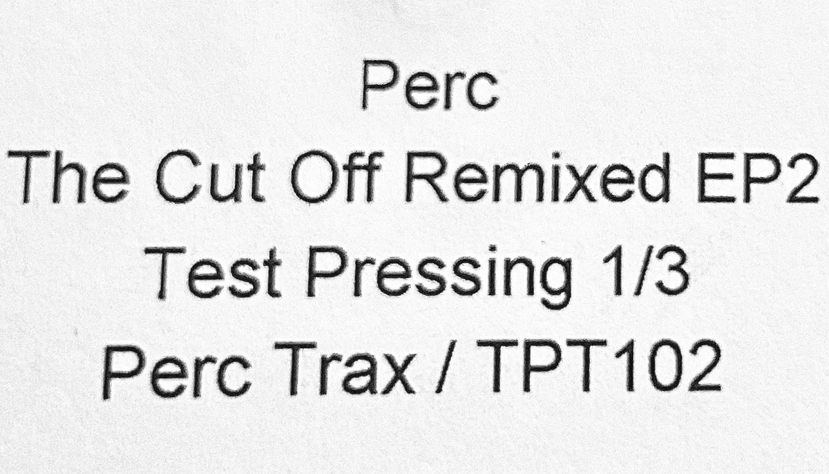 The Cut Off Remixed EP2 | Perc | Perc Trax