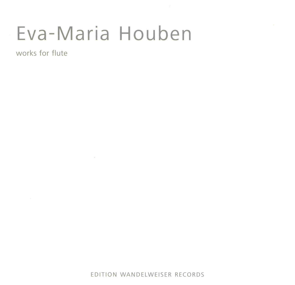 Eva-Maria Houben – works for flute | Eva-Maria Houben | Edition ...