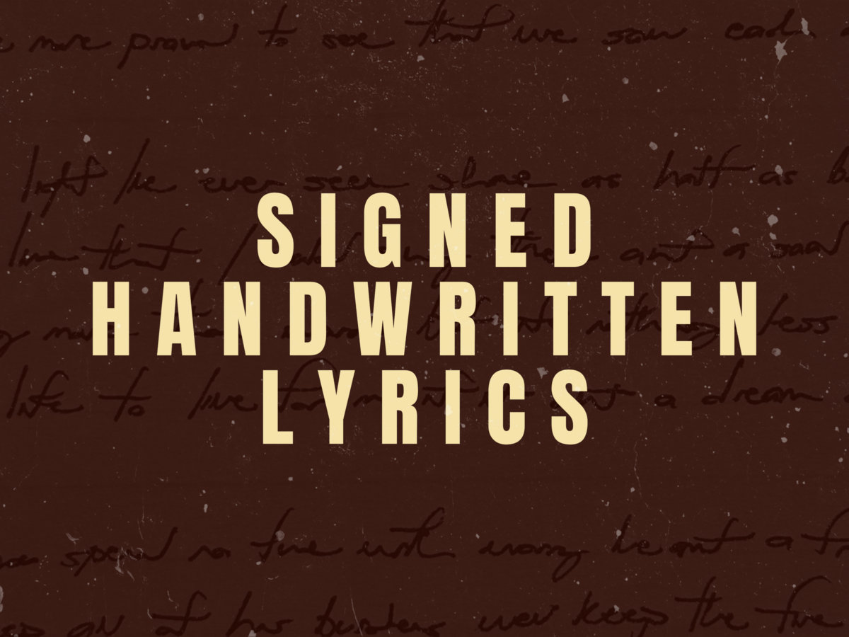Handwritten Lyrics (Signed) | Drayton Farley