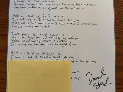 Handwritten Lyrics | Danny Stevens