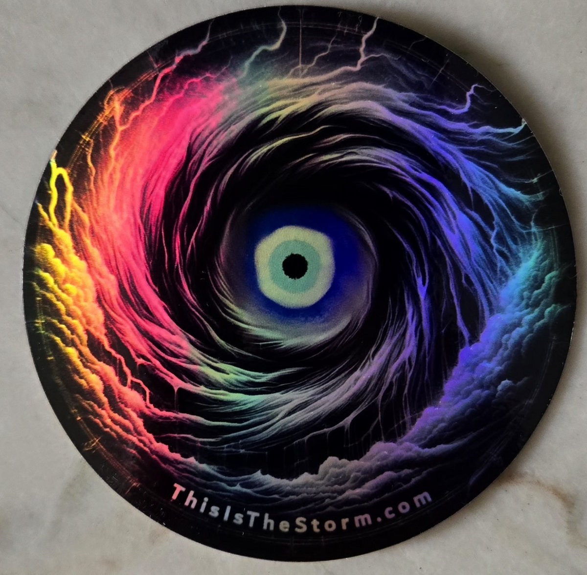 Hologram Logo Sticker 3"x3" round | This Is The Storm