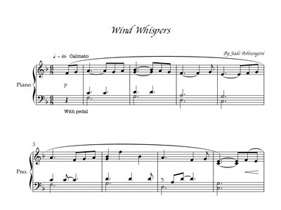 Sheet Music - Digital (PDF) - Wind Whispers | Jade Ashtangini