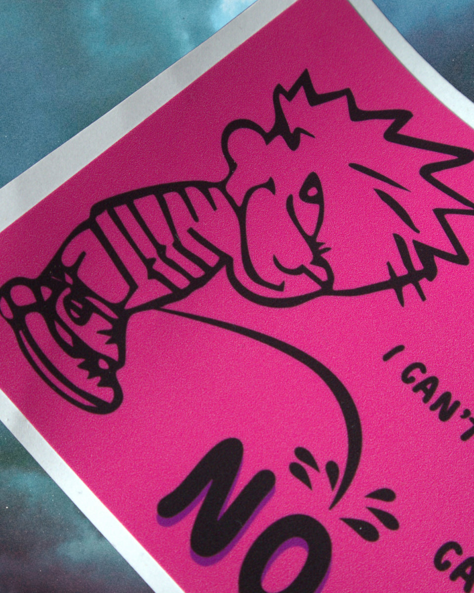 Pink Calvin Peeing Bumper Sticker | No Culture