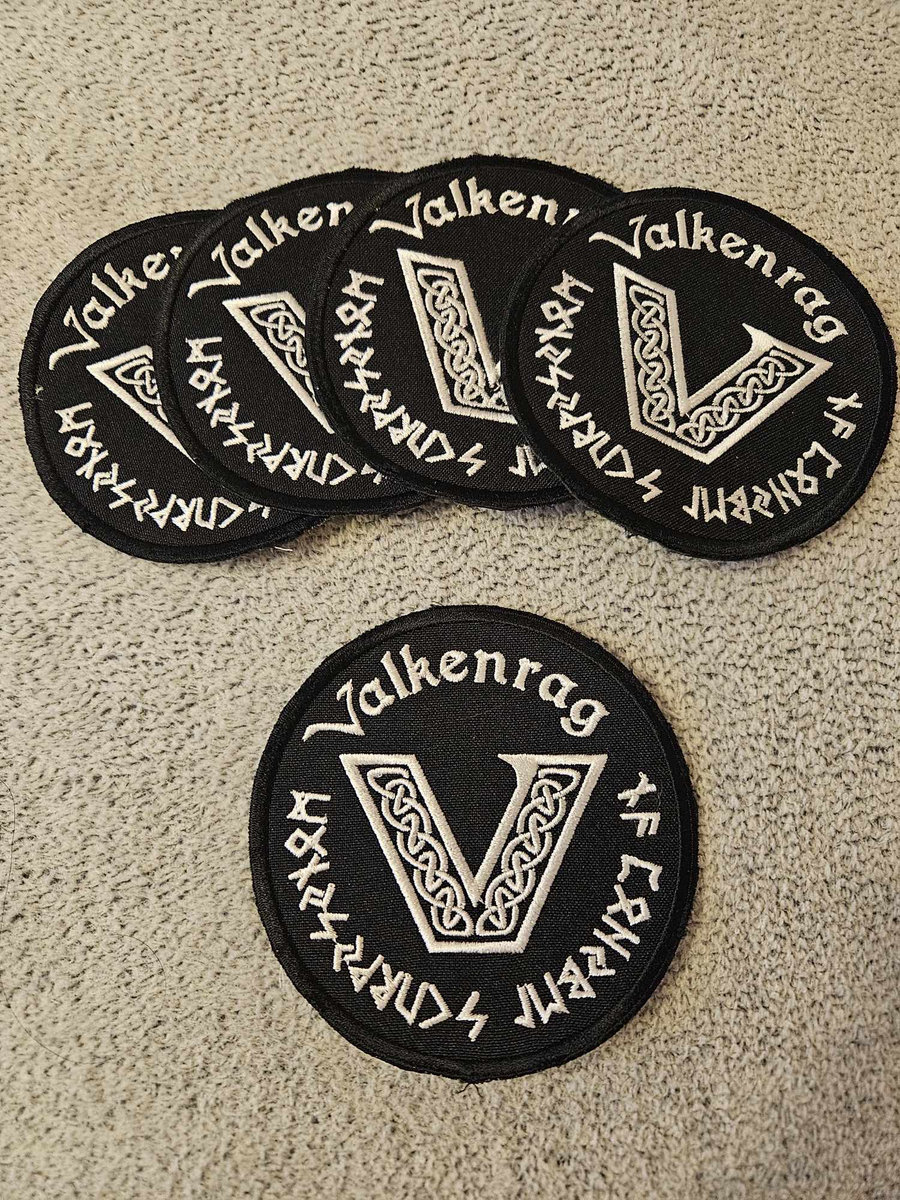 Patch - round silver older logo | Valkenrag