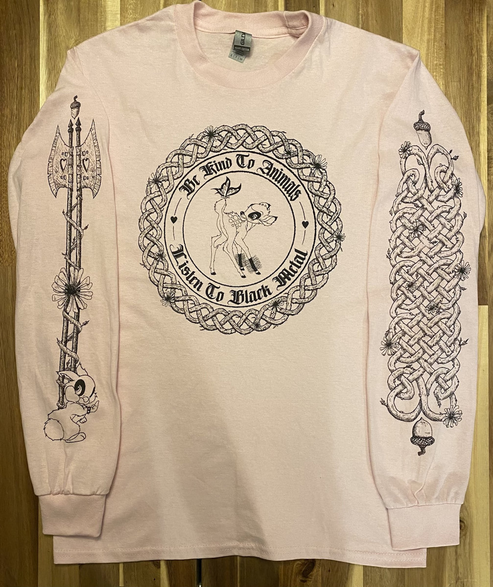 Be Kind to Animals Listen to Black Metal LS (Soft Pink - 3rd Run ...