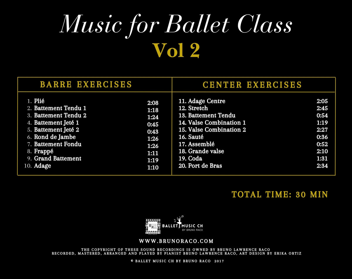 Music for Ballet Class, Vol. 2 | Bruno Lawrence Raco / Ballet Music CH ...