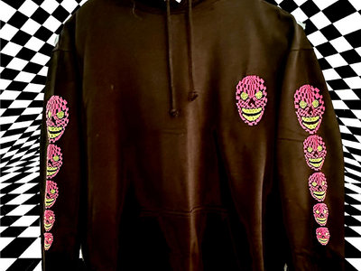 Neon Hoodie 'Joker Skull' on the back | Rubella Ballet