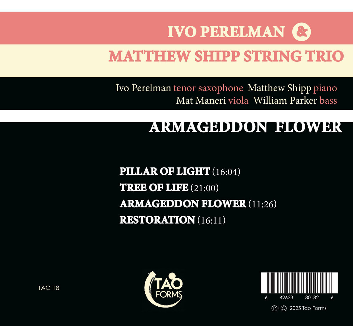 Armageddon Flower | Ivo Perelman & Matthew Shipp String Trio | Matthew ...