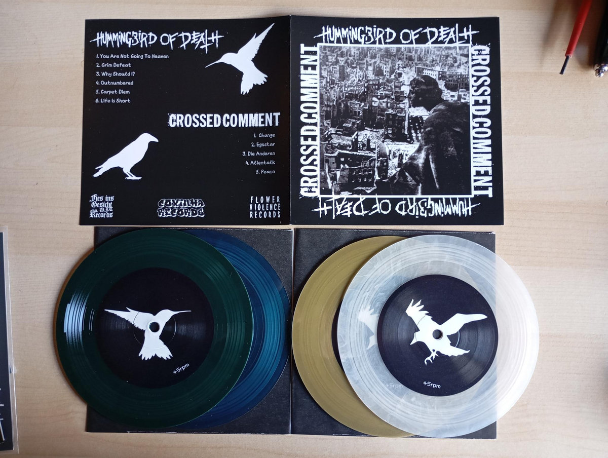 Split 6inch w/ Hummingbird of Death | Crossed Comment / Hummingbird of ...