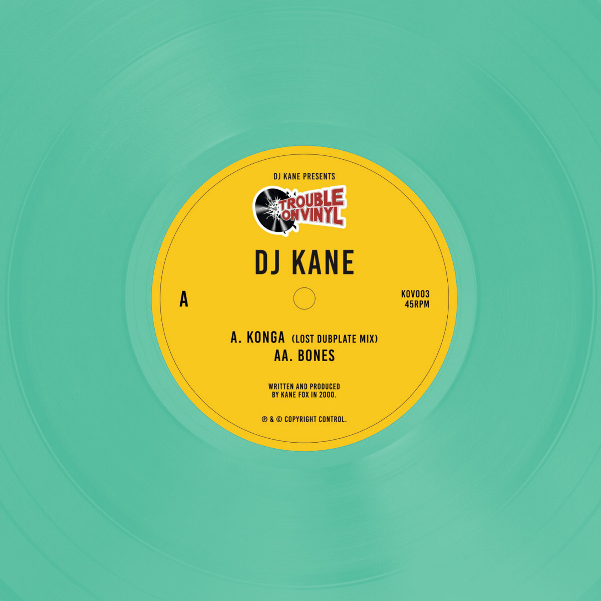 DJ Kane - Konga (Lost Dubplate Mix) / Bones | Trouble on Vinyl Music