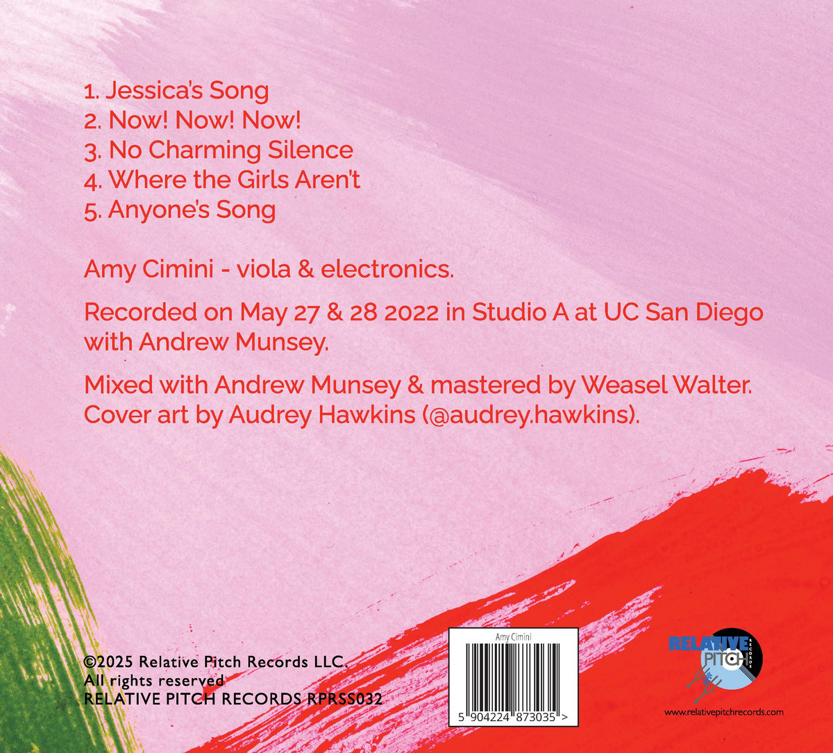 See You When I Get There | Amy Cimini | Relative Pitch Records