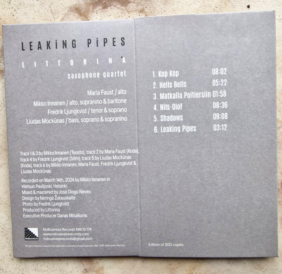 Leaking Pipes | Littorina Saxophone Quartet: Maria Faust/Mikko Innanen ...