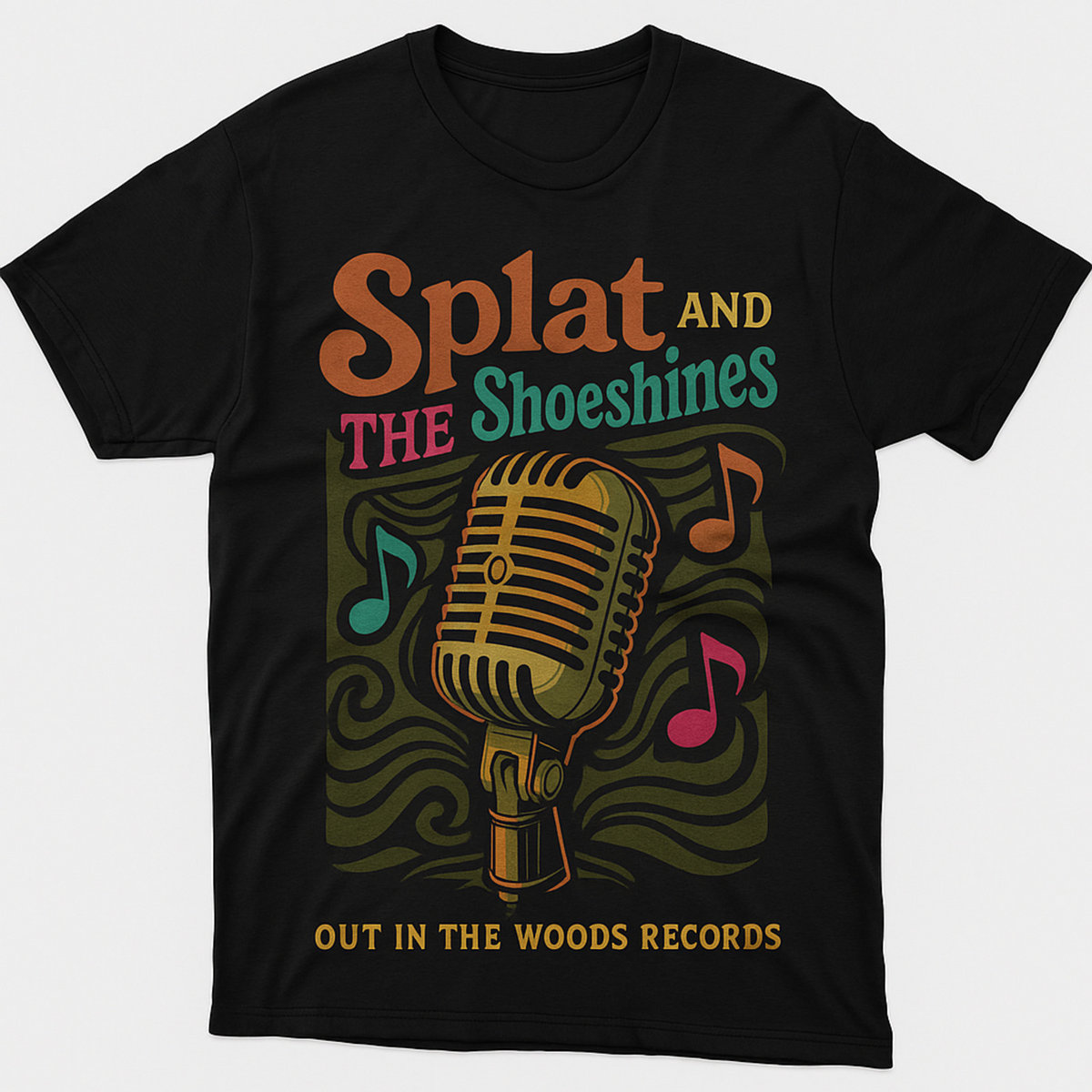 Splat and The Shoeshines Out In The Woods Records T Shirt | Out In The ...