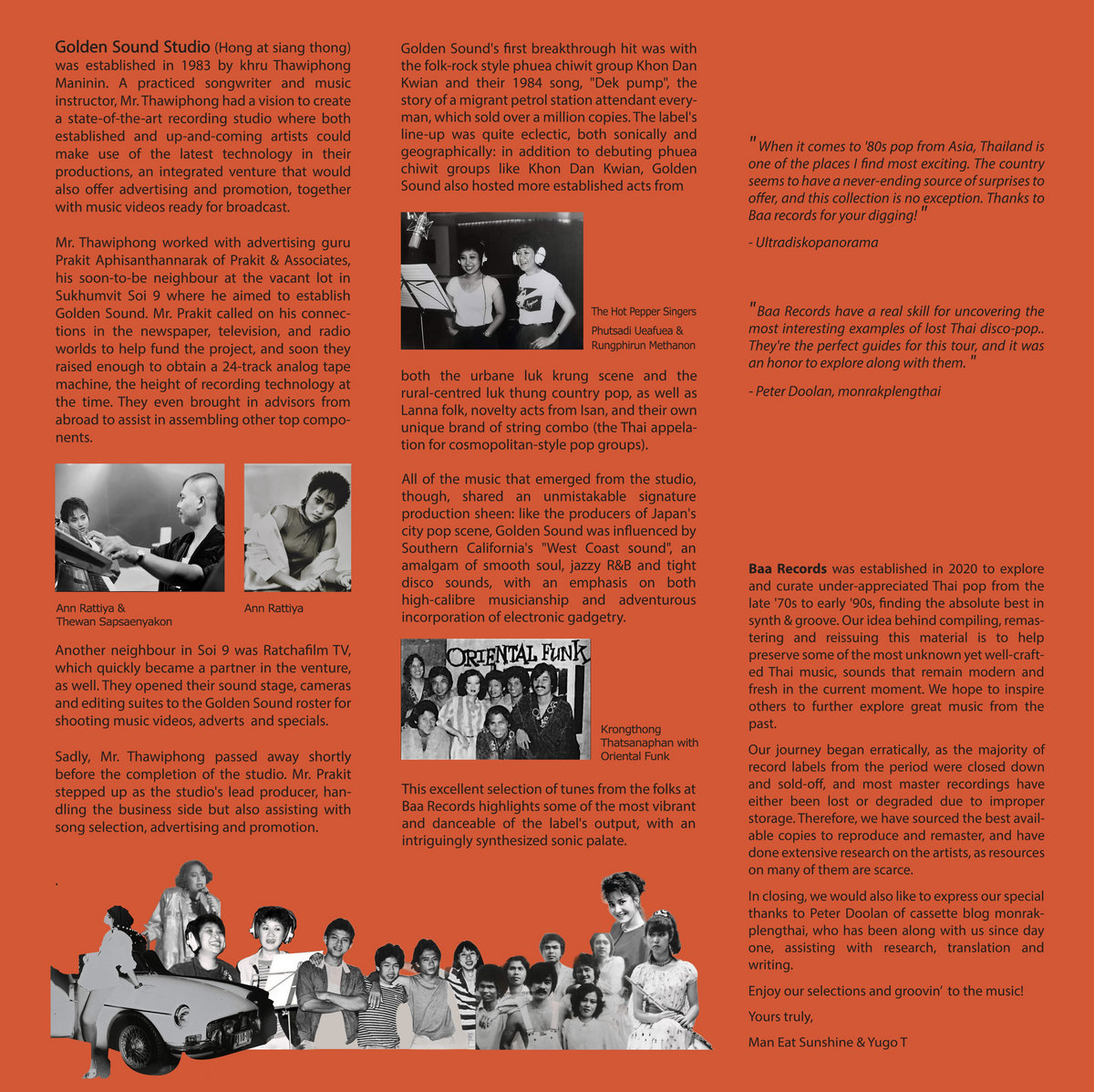 Baa Records Selects: Thailand’s Golden Sounds 80s Synth Pop & Disco ...