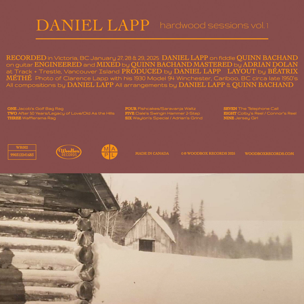 Daniel Lapp - Hardwood Sessions Vol. 1 | Woodbox Records