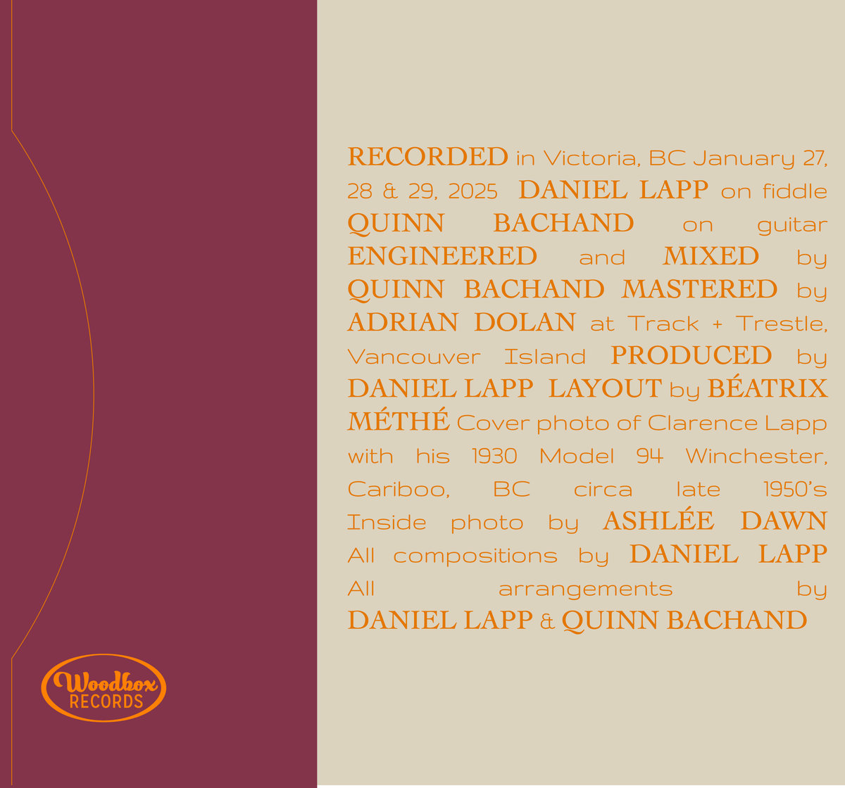 Daniel Lapp - Hardwood Sessions Vol. 1 | Woodbox Records