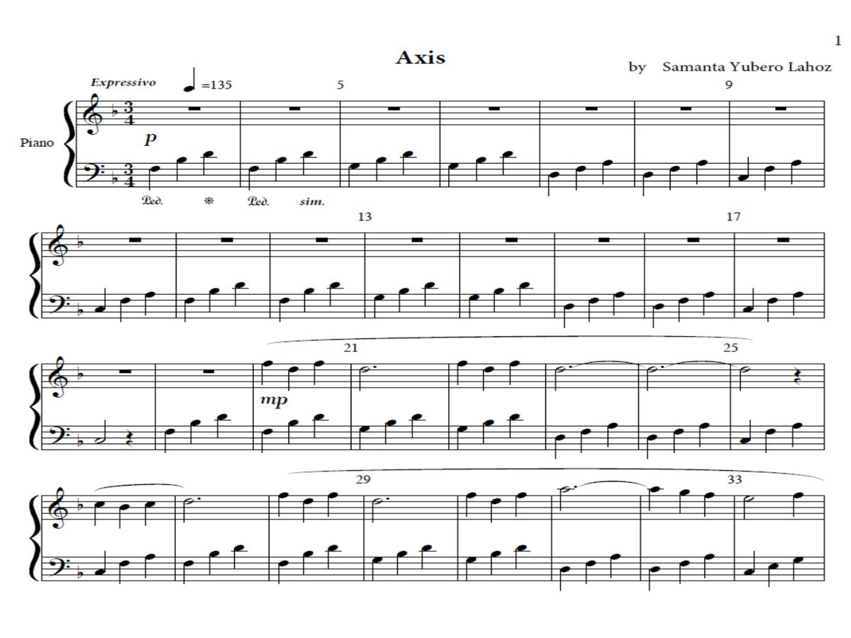 Axis - Music Sheet | Samyula