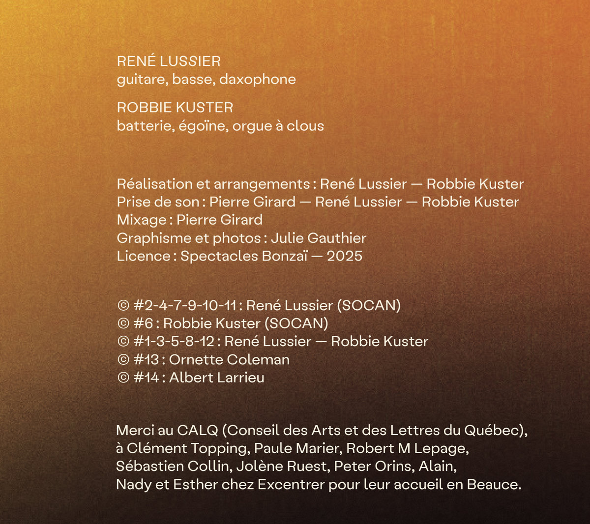 Fiat Lux | René Lussier / Robbie Kuster | Circum-Disc