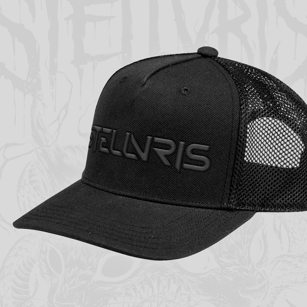 Trucker / Mesh Cap - Black Logo | STELLVRIS