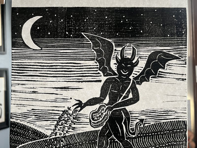 Devil Sowing Tares "Spring" Linocut Print | Sweet William