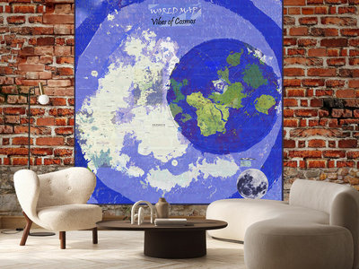 World Map Vibes Of Cosmos Banner 2m x 2m | Mountaindub