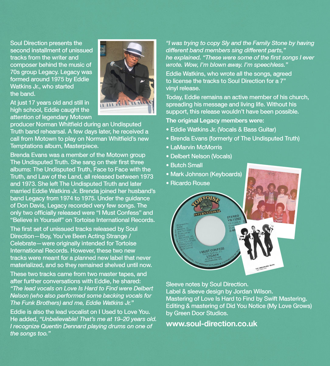 Eddie Watkins Jr & Legacy - Love Is hard To Find - Soul Direction ...