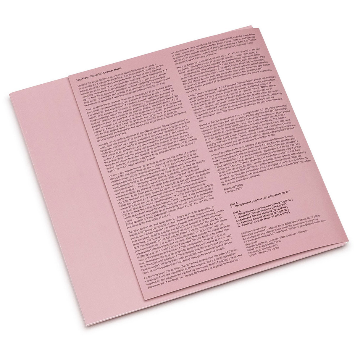 Extended Circular Music | Jürg Frey | Blume