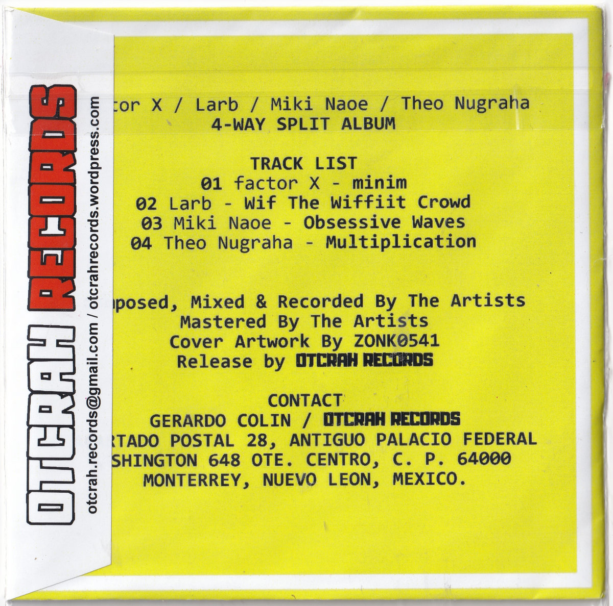 4-WAY SPLIT ALBUM | factor X / Larb / Miki Naoe / Theo Nugraha | OTCRAH ...