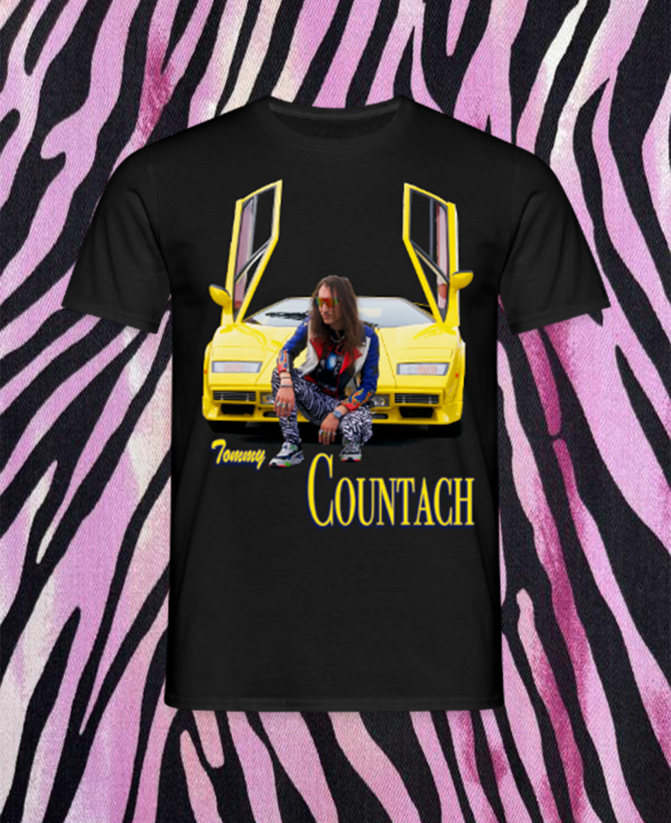 Yellow Countach T-Shirt (black) | Tommy Countach