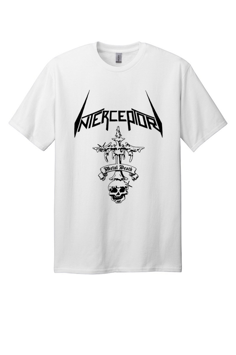 White "Metal Death" T Shirt | Interceptor